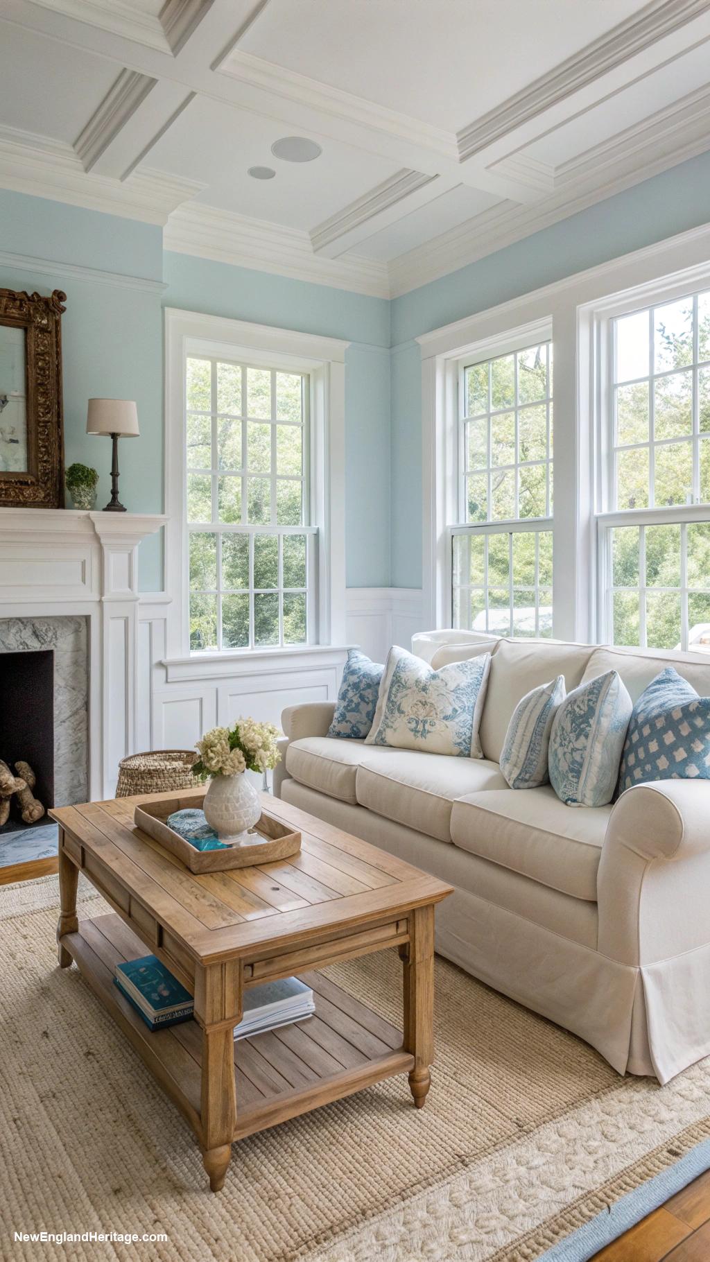 10 Beautiful Blue New England Living Rooms to Inspire You