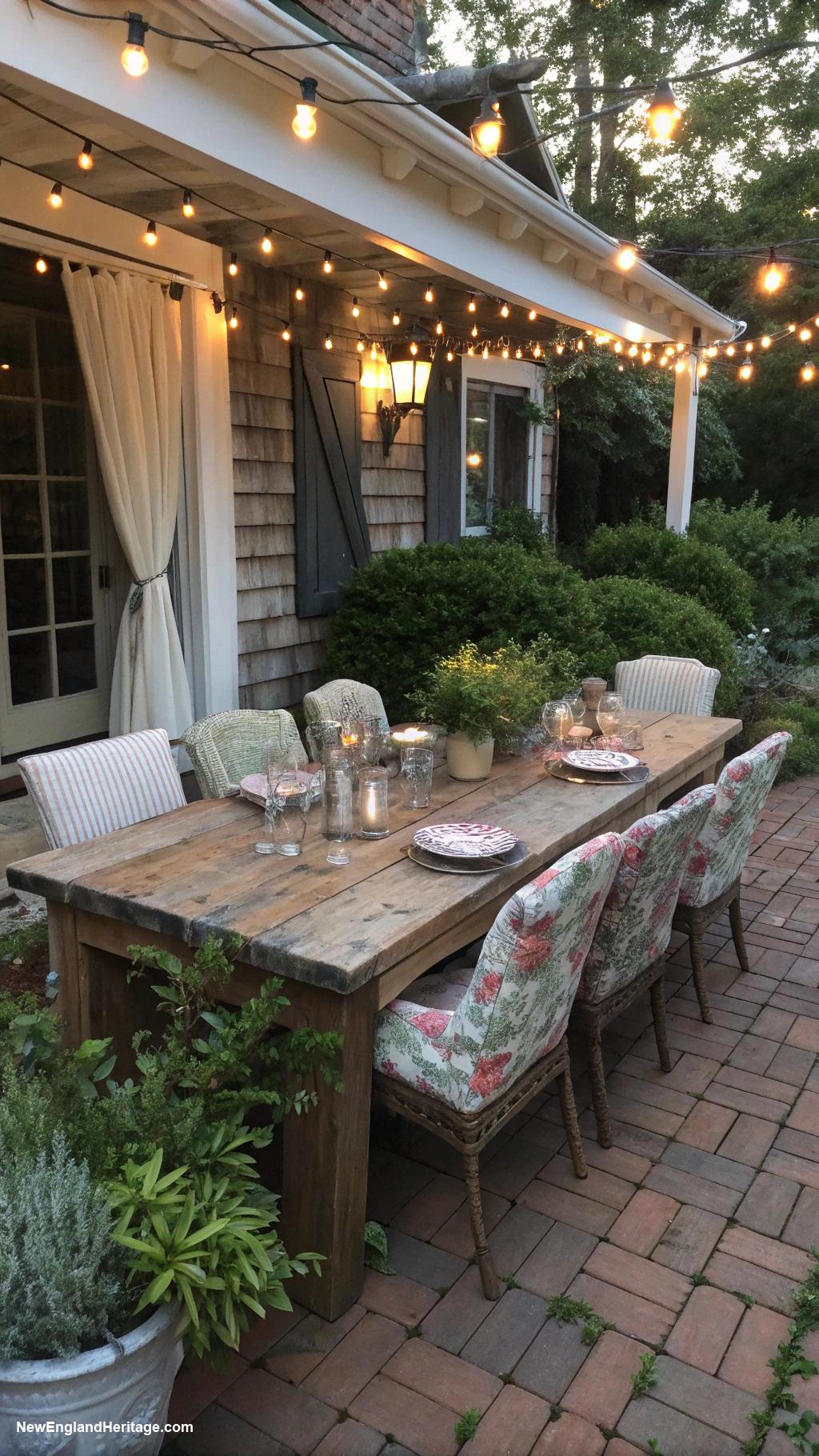 10 Traditional New England Patio Ideas with Coastal Charm